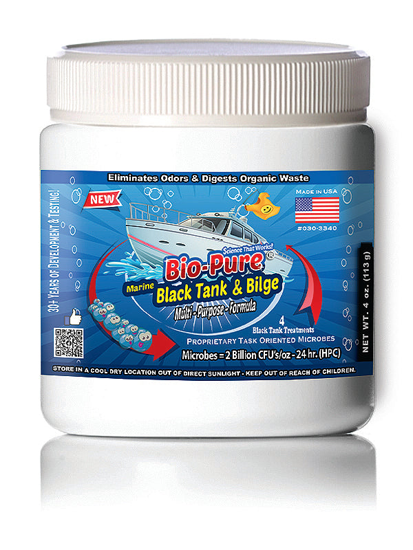 Bio-Pure Boat / Marine Septic Tank & Bilge CONCENTRATE 4 Oz. - 4 Treat